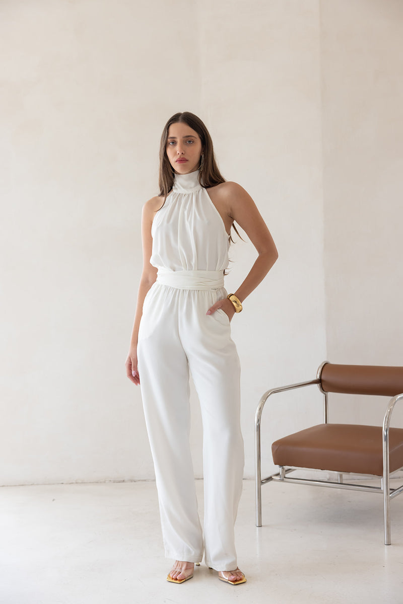 Anita Jumpsuit-White – NETA EFRATI